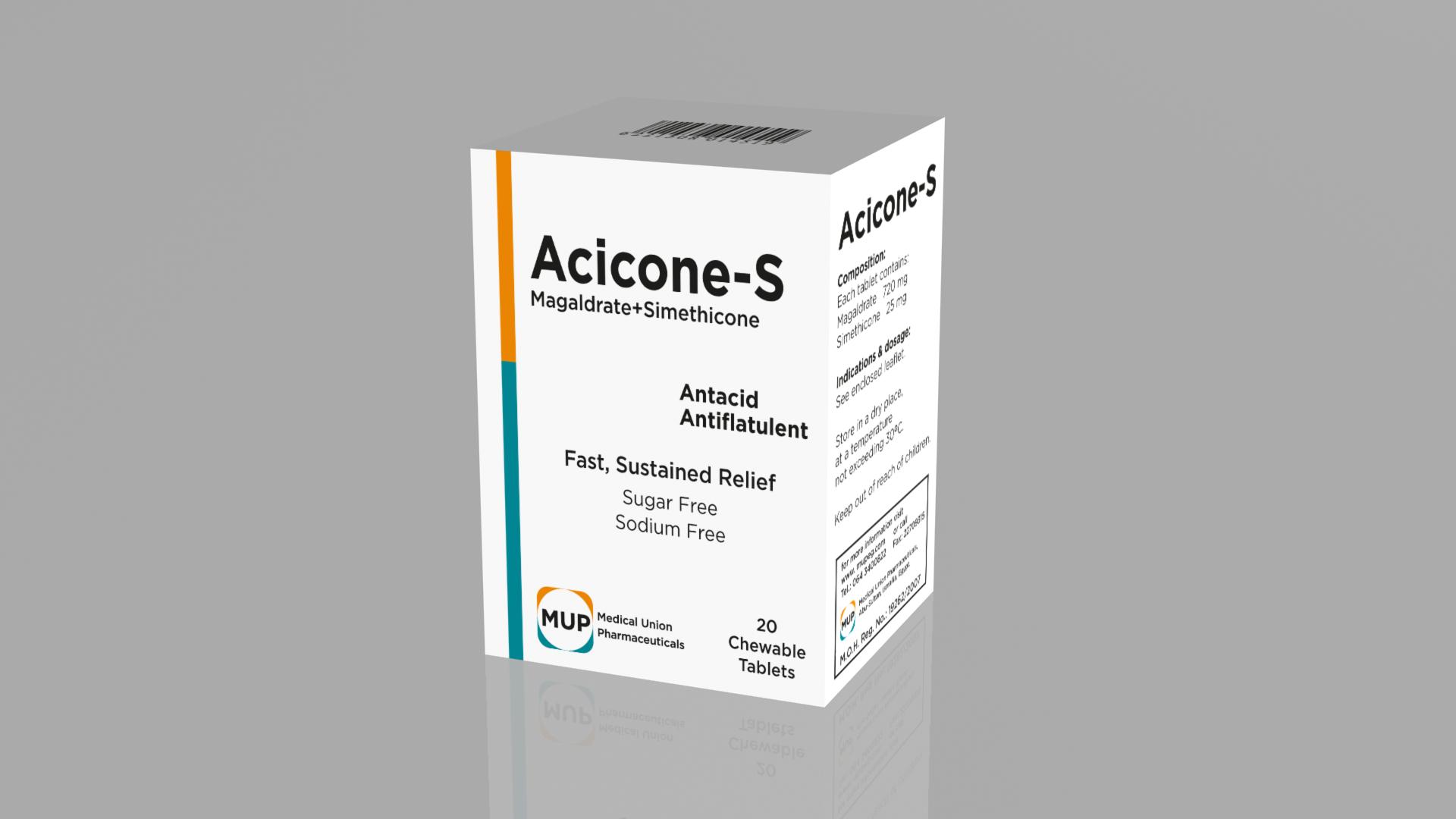 Acicone-S 720mg Tablets - Rosheta