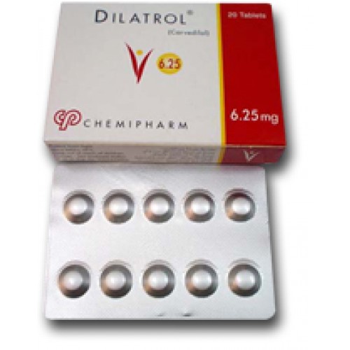 Dilatrol 6.25mg Tablets - Rosheta