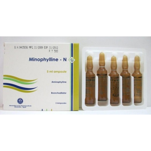 Minophylline 500mg Ampoules - Rosheta