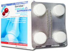 Sandoz Calcium-D3 400mg Tablets - Rosheta