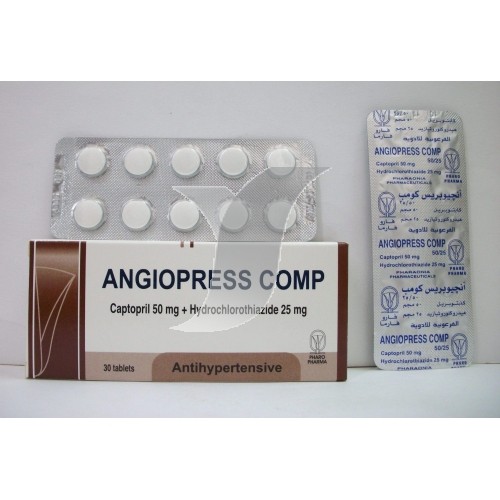 Angiopress 25mg Tablets - Rosheta