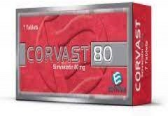 Corvast 80mg Tablets - Rosheta